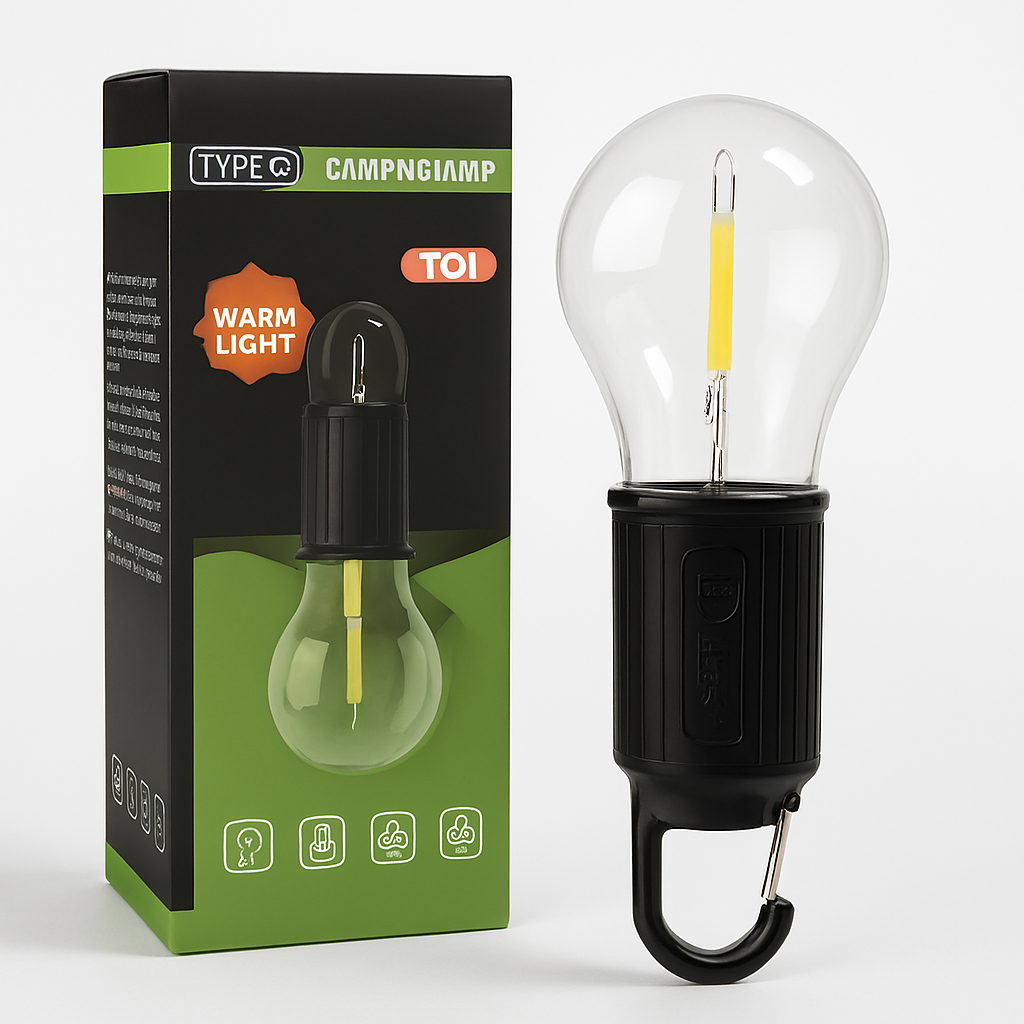 Rechargeable Camping Hanging Bulb – Portable LED Tent Light
